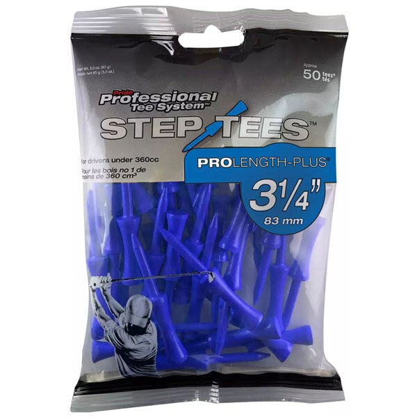 PTS Step Down Tees - 3 1/4" Blue - 50 Pack