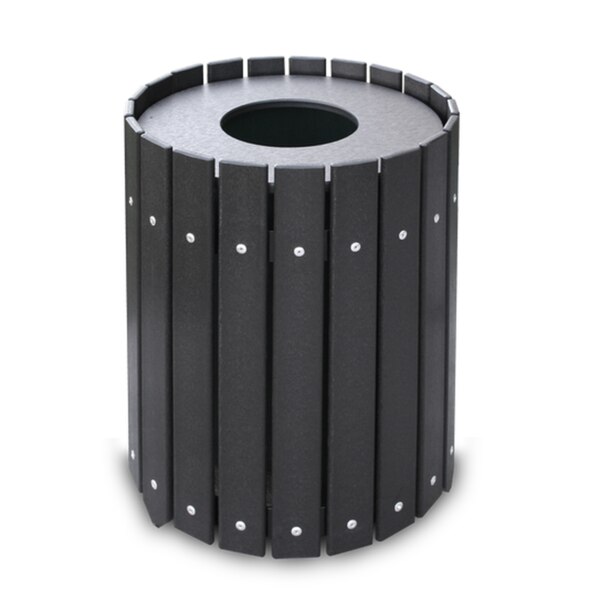 ROUND SLATTED TRASH CONTAINER - 10 GALLON