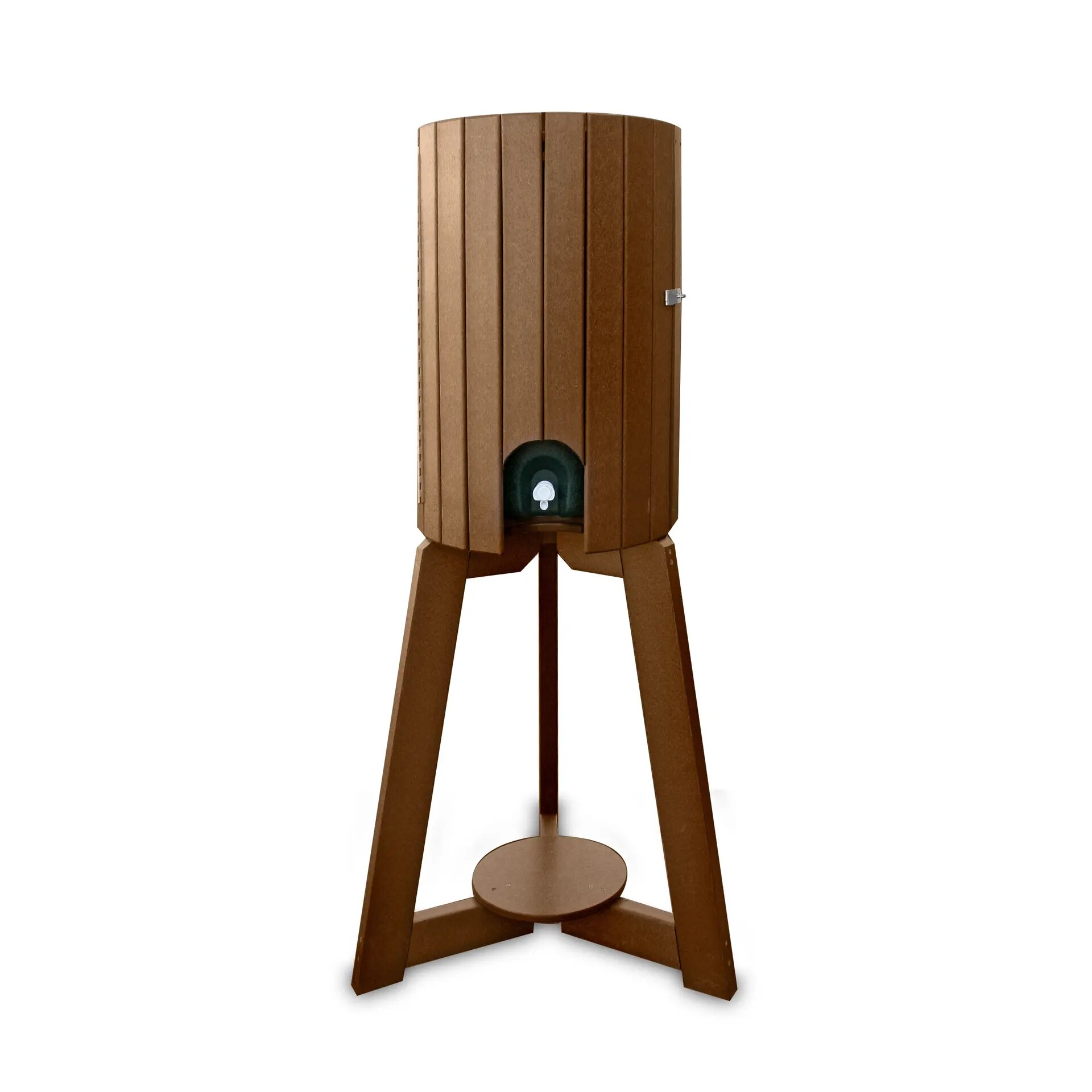 ROUND SLATTED WATER COOLER STATION W/ TRIPOD STAND