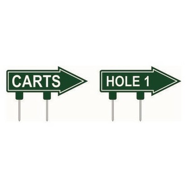 DOUBLE SIDED ARROW SHAPED SIGN